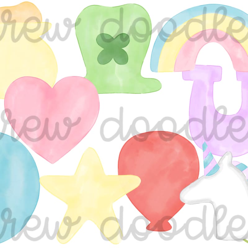Lucky Charms Marshmallow Clipart - Etsy