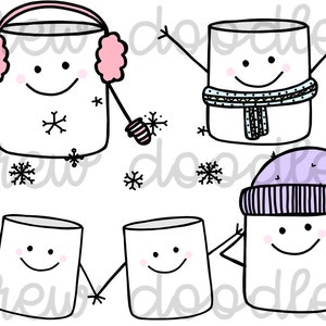 A Marshmallow World Digital Clip Art Set- Instant Download - Etsy