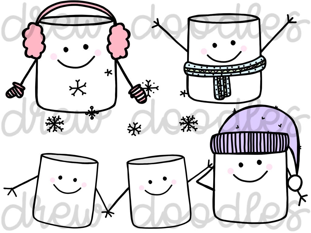 A Marshmallow World Digital Clip Art Set- Instant Download - Etsy