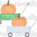 Watercolor Blue and Green Boy Pumpkin Wagons Digital Clip Art Set ...