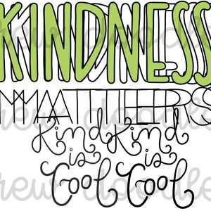 Kindness Doodles Digital Clip Art Set- Color and Black Line COMBO ...