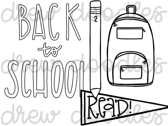 Back To School Clipart Black And White Backpack