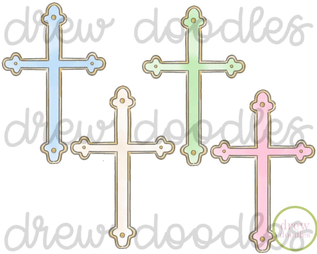 Watercolor Crosses Digital Clip Art Set- Instant Download - Etsy