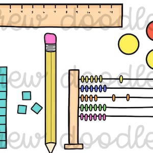 Math Doodles Digital Clip Art Set- Instant Download - Etsy
