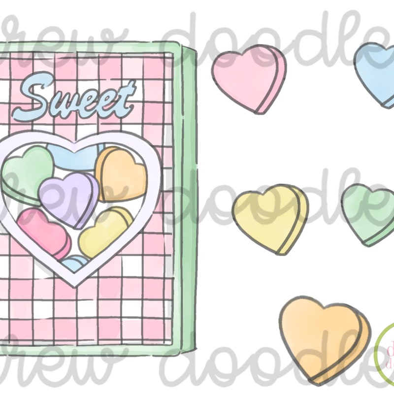 Sweetheart Candy Clipart - Etsy