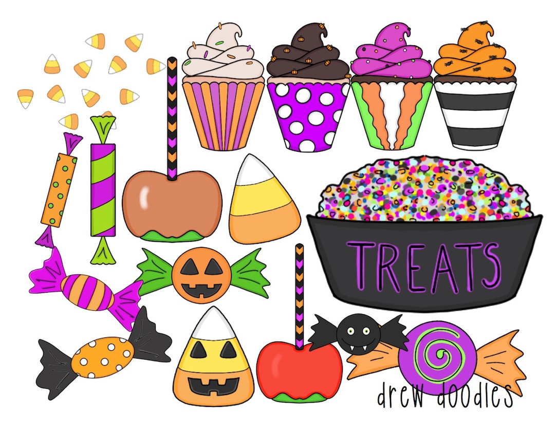 Halloween Treats Digital Clip Art Set Instant Download - Etsy