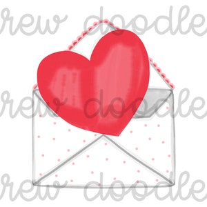 Watercolor Valentine's Day Love Letters Digital Clip Art Set- Instant ...