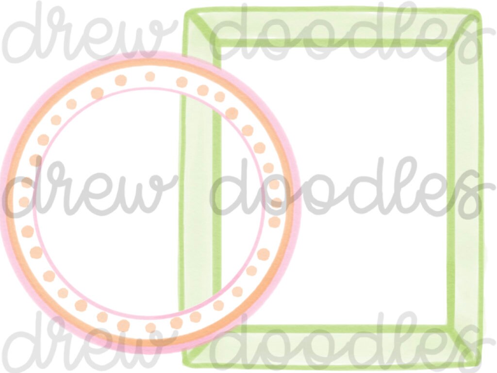 Watercolor Frames Digital Clip Art Set Instant Download | Etsy