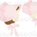Watercolor Baby Girl Bonnet Profiles Digital Clip Art Set- Instant ...