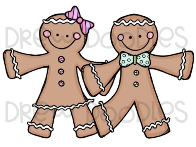 Gingerbread Cuties Digital Clip Art Set - Etsy