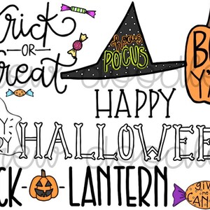 Halloween Doodles Digital Clip Art Set Instant Download - Etsy
