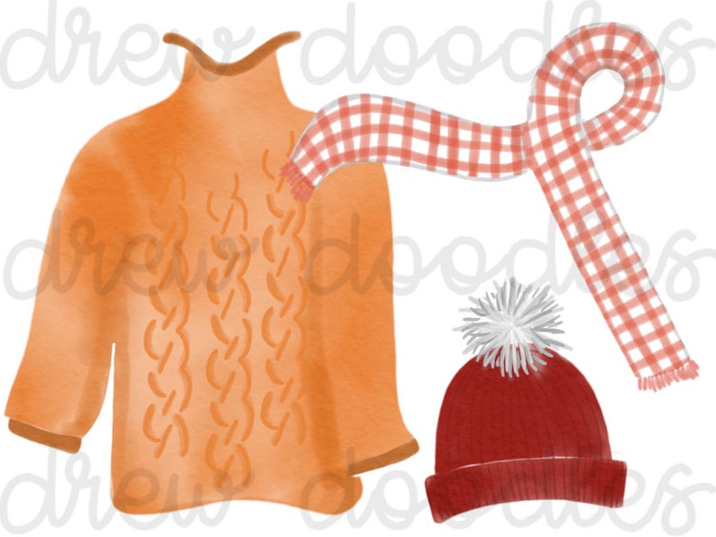 Watercolor Fall Essentials Digital Clip Art Set Instant - Etsy