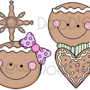 Gingerbread Cuties Digital Clip Art Set - Etsy