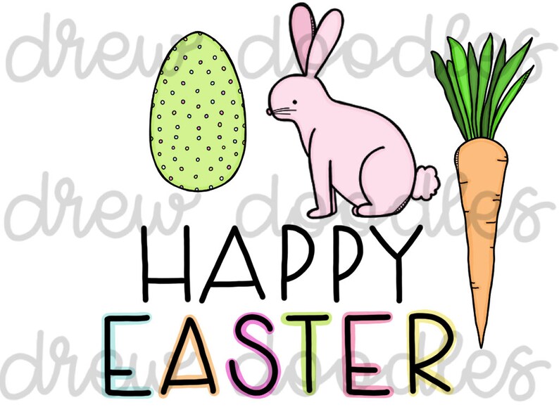 Easter Doodles Digital Clip Art Set Instant Download - Etsy