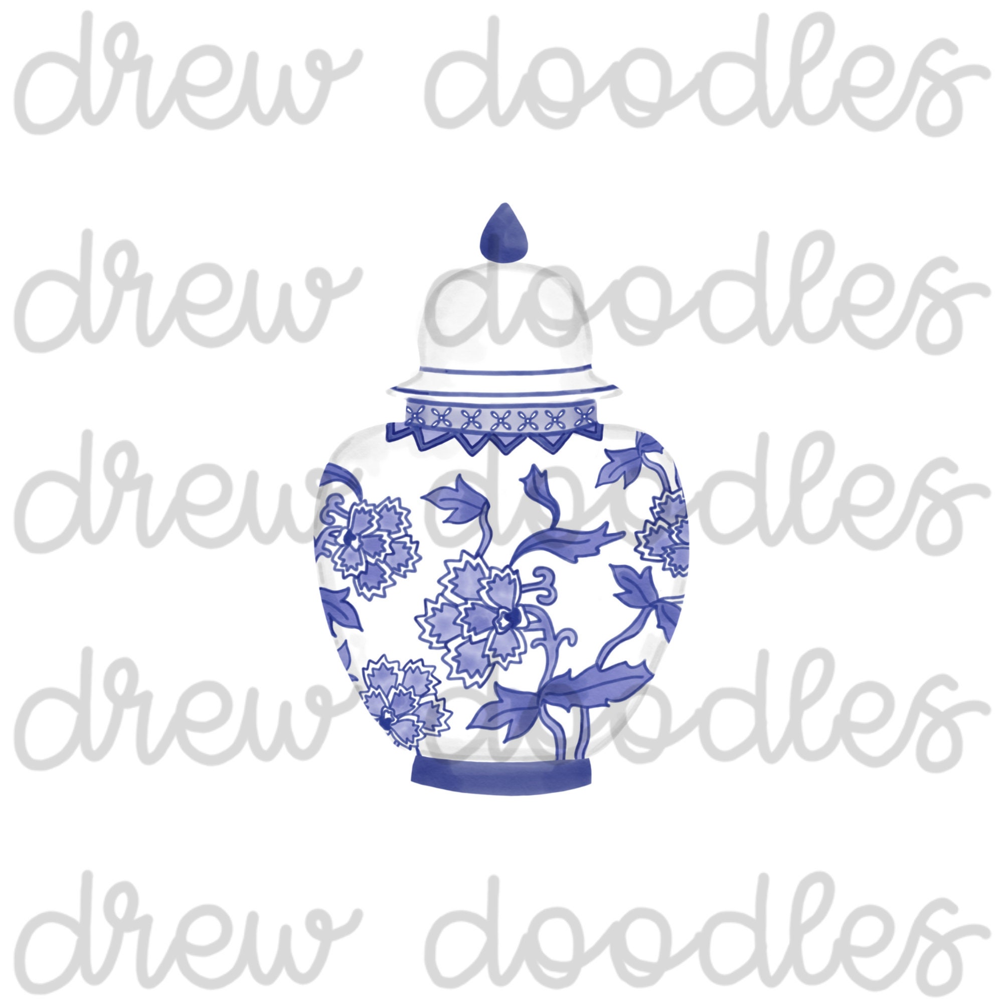 Watercolor Chinoiserie Ginger Jars Digital Clip Art Set - Etsy Canada