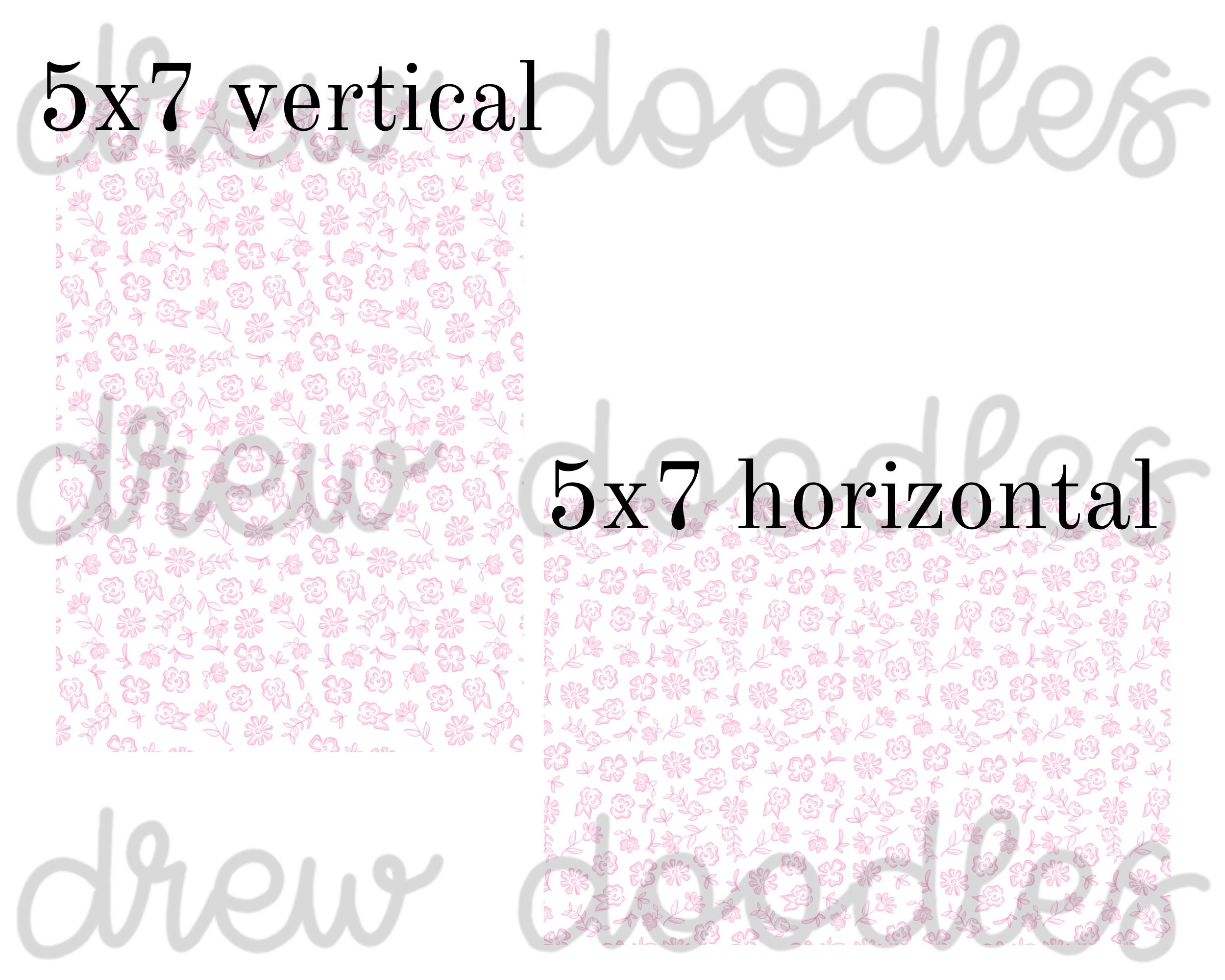 Watercolor Pink Ditsy Floral Pattern Print Digital Papers - Etsy