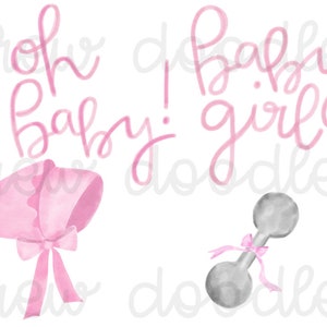 Watercolor Baby Girl Digital Clip Art Set- Instant Download - Etsy