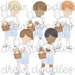 Watercolor Easter Boys Digital Clip Art Set- Instant Download - Etsy