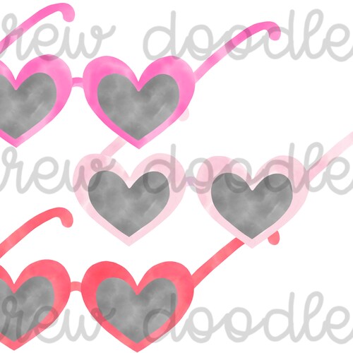 Watercolor Valentine's Day Conversation Hearts Digital - Etsy