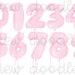 Watercolor Pink Number Balloons Digital Clip Art Set- Instant Download ...