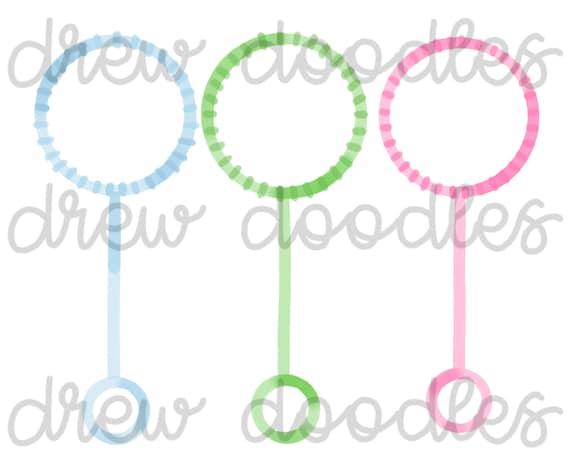 Bubble Wand With Bubbles Clip Art