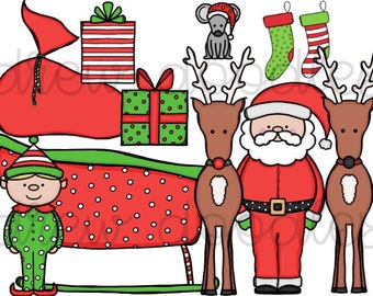 Easter Dogs Digital Clip Art Set Color and Black Line COMBO | Etsy