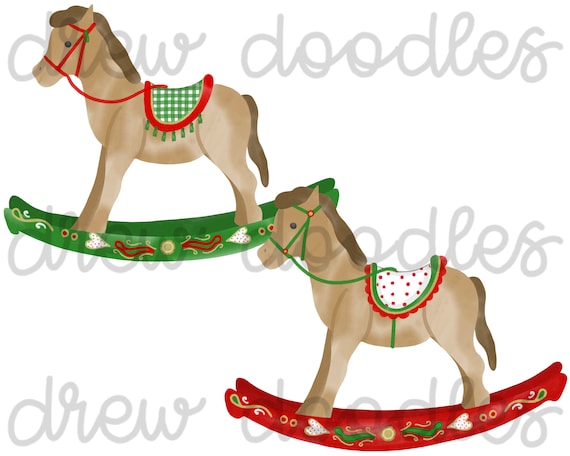 Christmas Rocking Horse Clipart