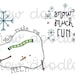 Snow Doodles Digital Clip Art Set Instant Download - Etsy