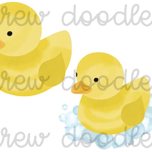 Watercolor Rubber Ducks Digital Clip Art Set- Instant Download - Etsy
