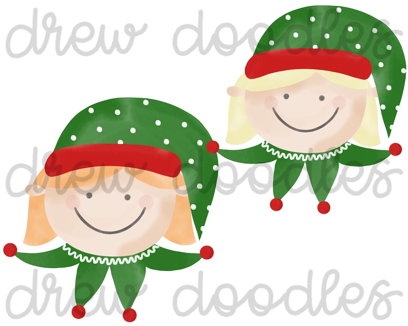 Watercolor Girl Elves Digital Clip Art Set Instant Download - Etsy