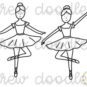 Watercolor Black and White Ballet Ballerina Digital Clip Art Set ...