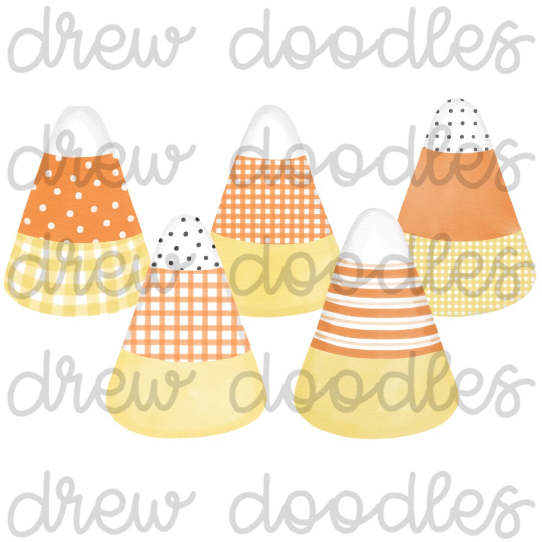 Watercolor Candy Corn Digital Clip Art Set- Instant Download - Etsy