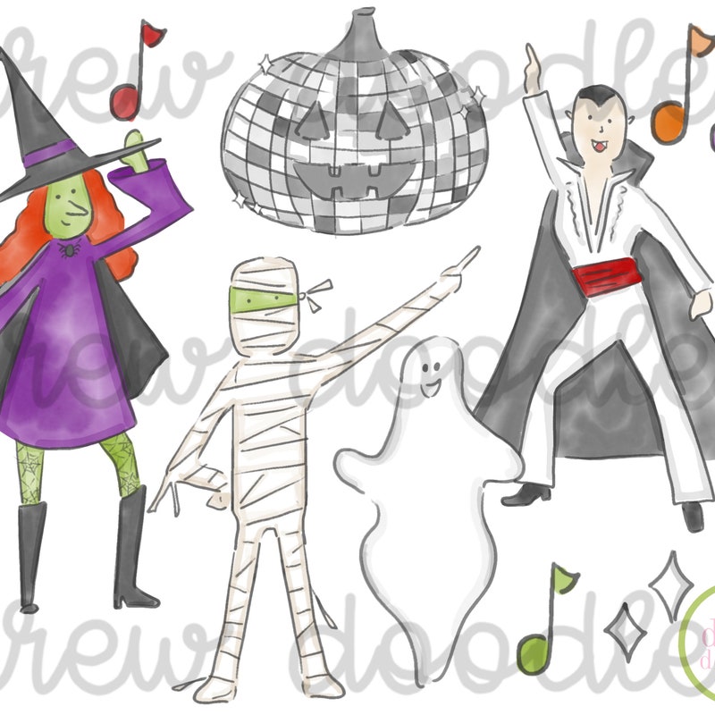 Monster Mash Clipart - Etsy