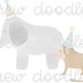 Watercolor Party Zoo Animals Digital Clip Art Set- Instant Download - Etsy