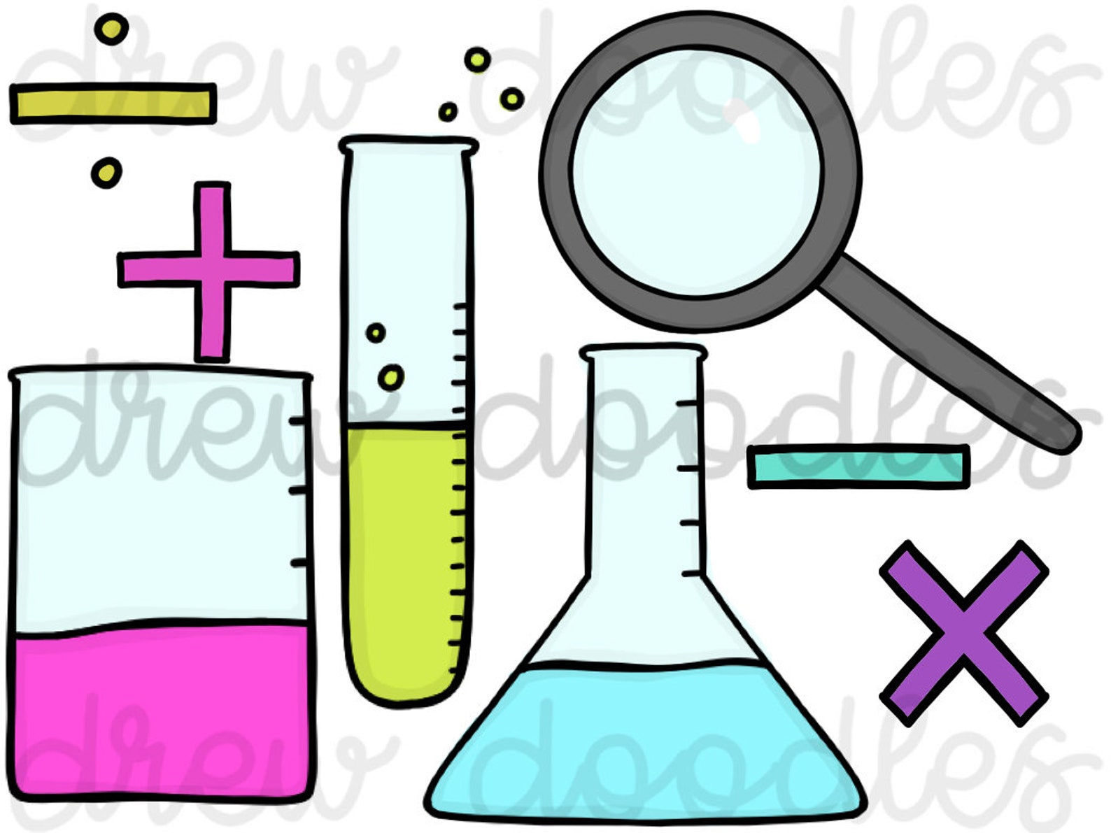 STEM Doodles Digital Clip Art Set Instant Download - Etsy