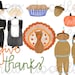 Watercolor First Thanksgiving Digital Clip Art Set- Instant Download - Etsy
