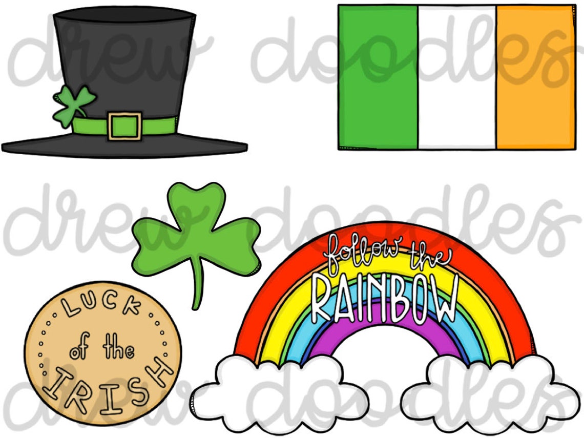 St. Patrick's Doodles Digital Clip Art Set Instant | Etsy