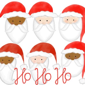 Watercolor Santa Digital Clip Art Set- Instant Download - Etsy