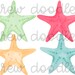 Watercolor Starfish Digital Clip Art Set Instant Download - Etsy