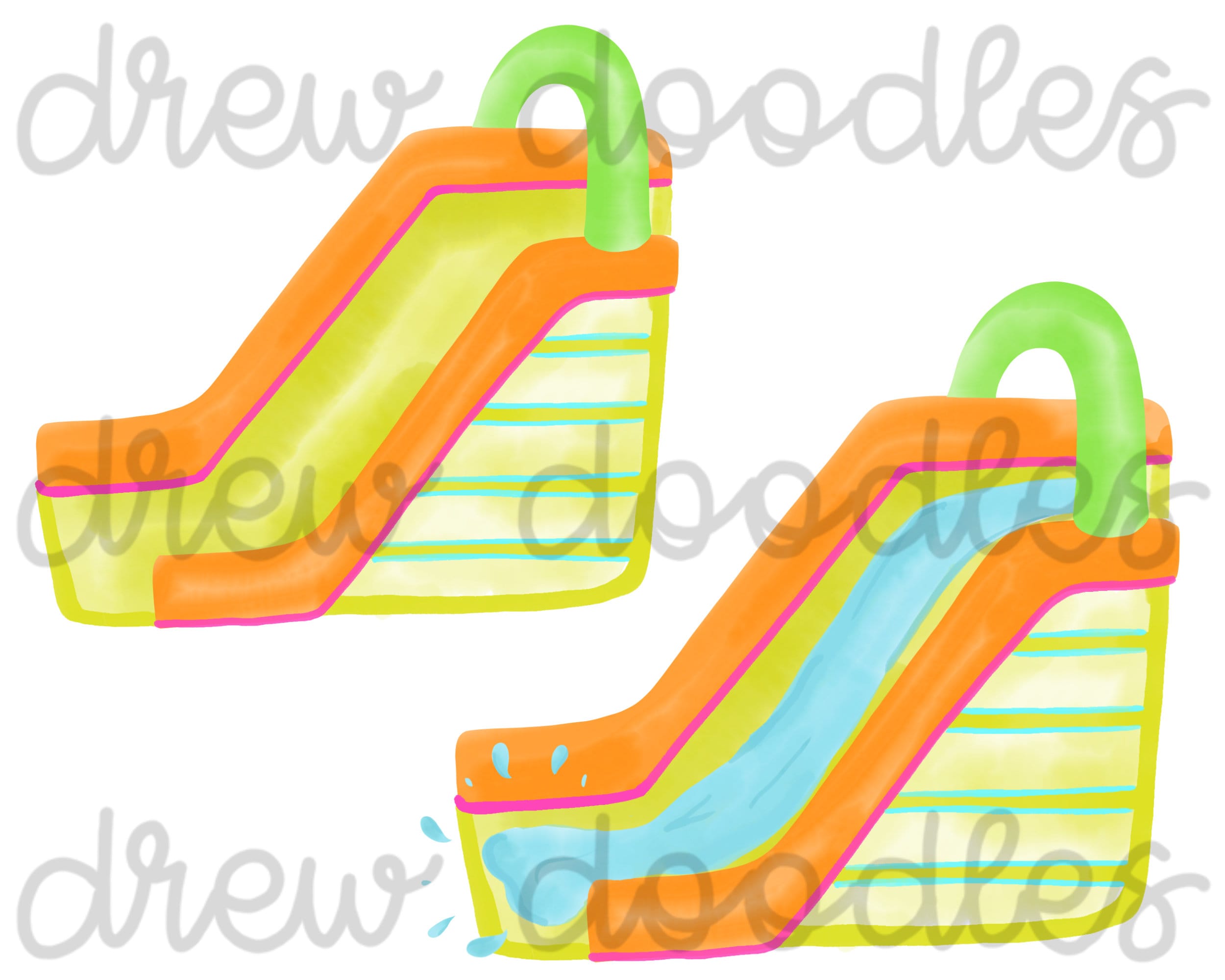 Inflatable Water Slide Clipart