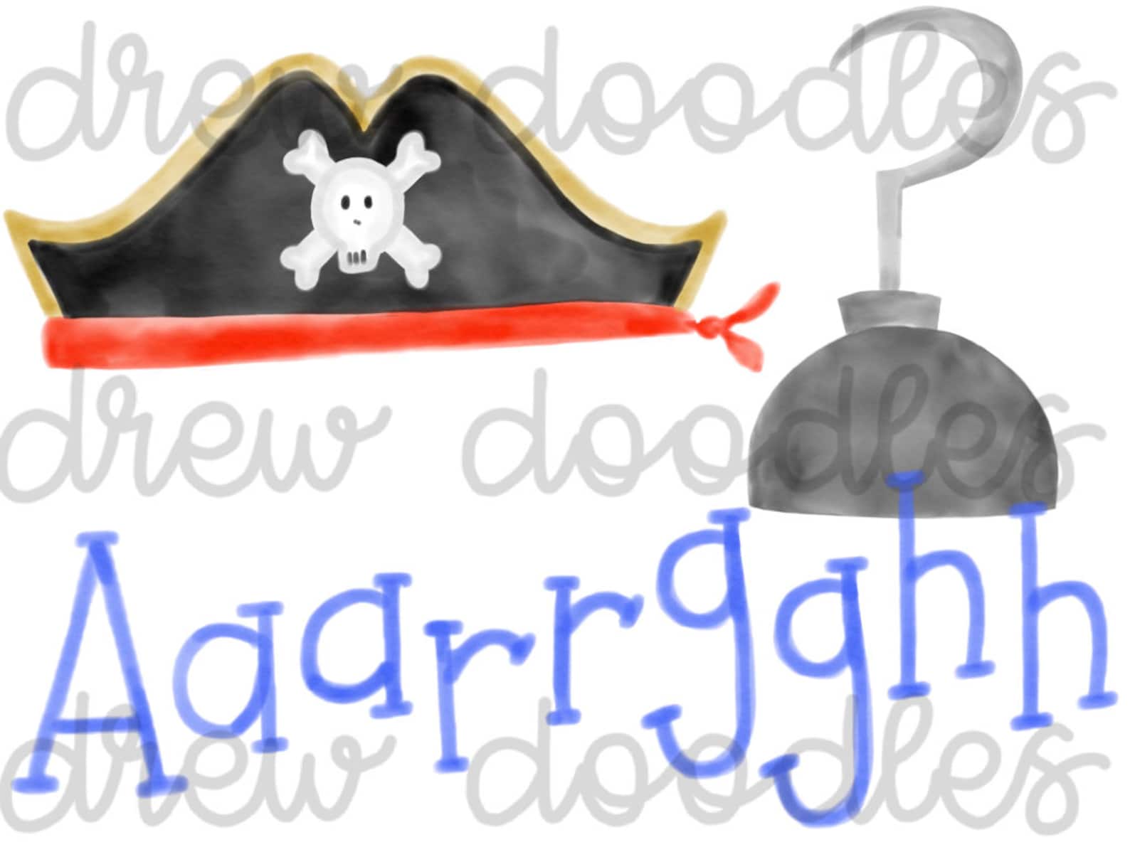 Watercolor Pirates Digital Clip Art Set Instant Download - Etsy