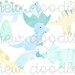 Watercolor Pastel Dinosaurs Digital Clip Art Set Instant | Etsy