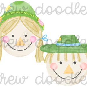 Watercolor Scarecrows Digital Clip Art Set- Instant Download - Etsy