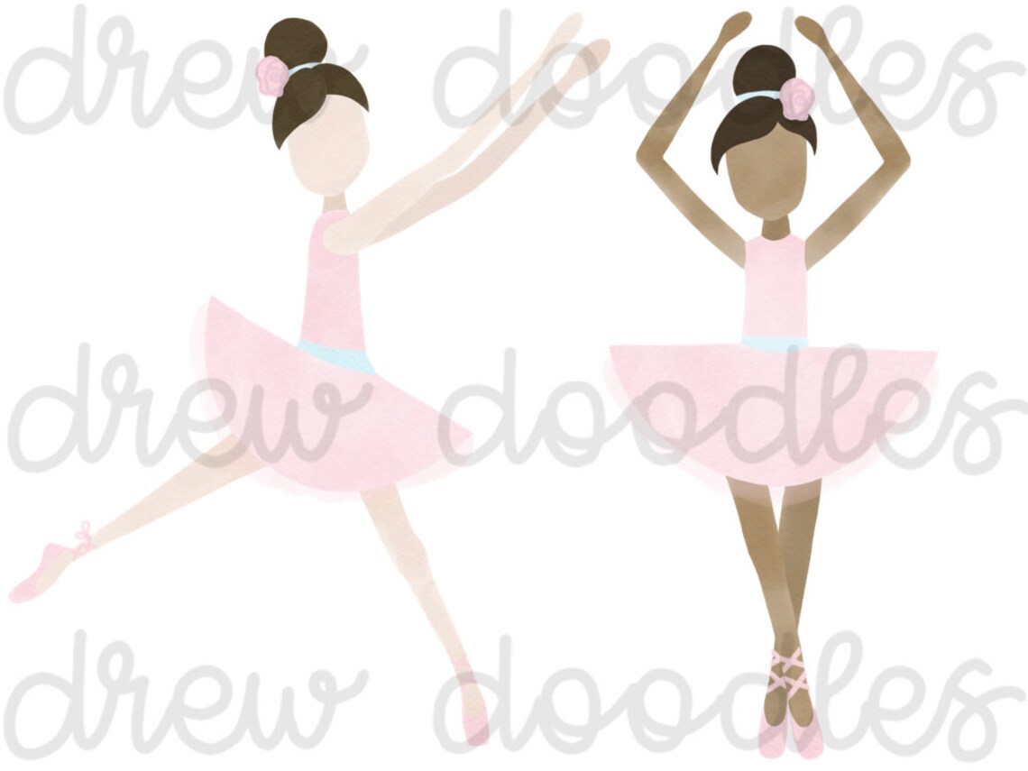 Watercolor Ballet Ballerina Digital Clip Art Set Instant | Etsy