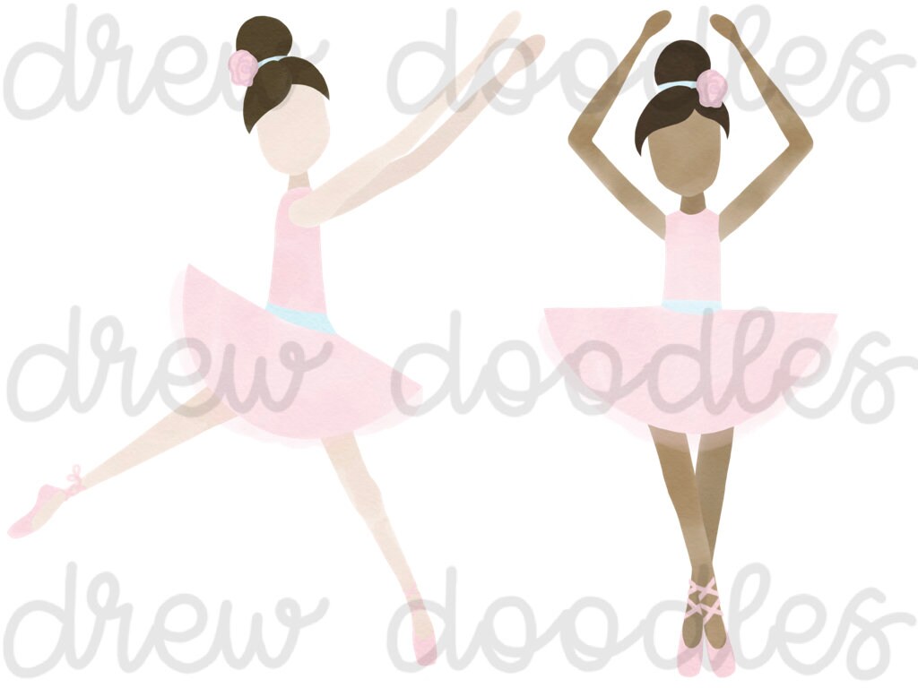 Watercolor Ballet Ballerina Digital Clip Art Set Instant | Etsy