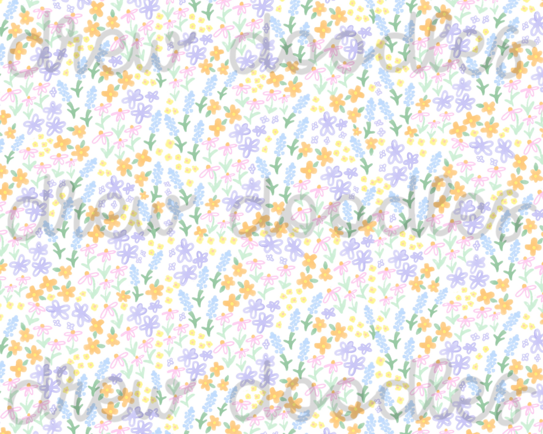 Watercolor Pastel Floral Print Digital Papers Backgrounds 4x6 - Etsy