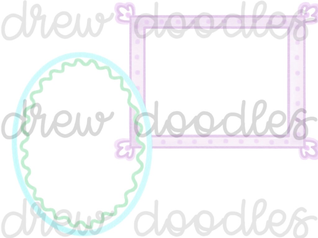 Watercolor Frames Digital Clip Art Set Instant Download | Etsy