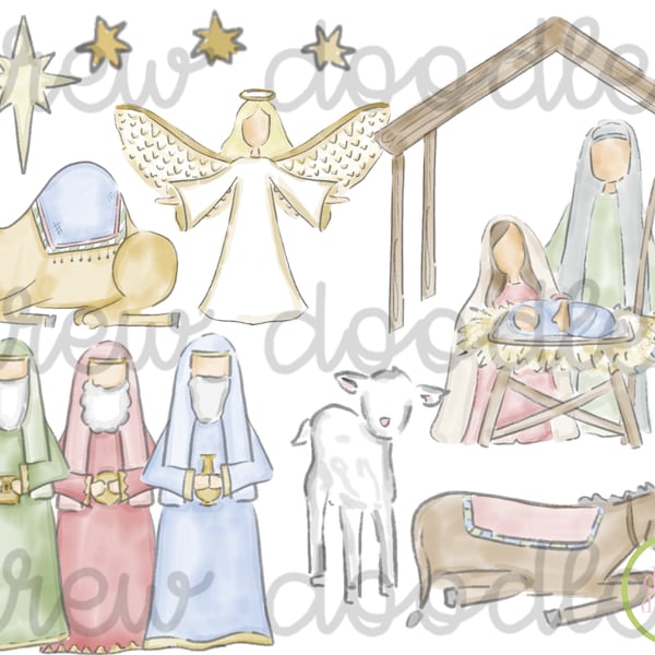 Nativity Clip Art - Etsy