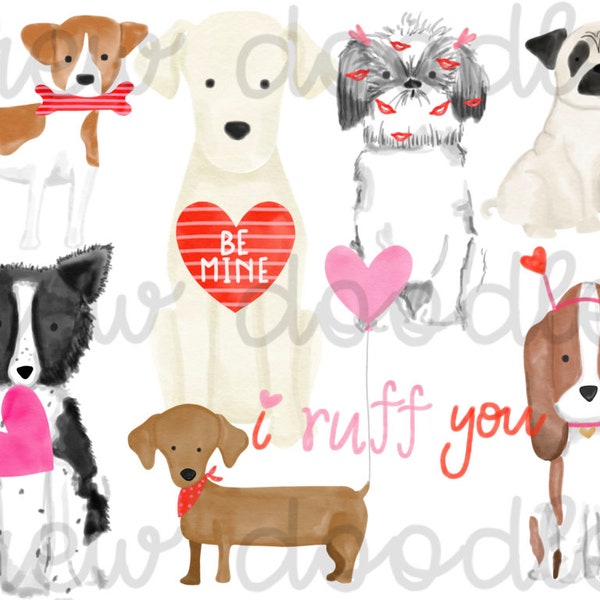 Watercolor Valentine - Etsy