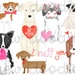 Watercolor Valentine's Day Dogs Digital Clip Art Set | Etsy